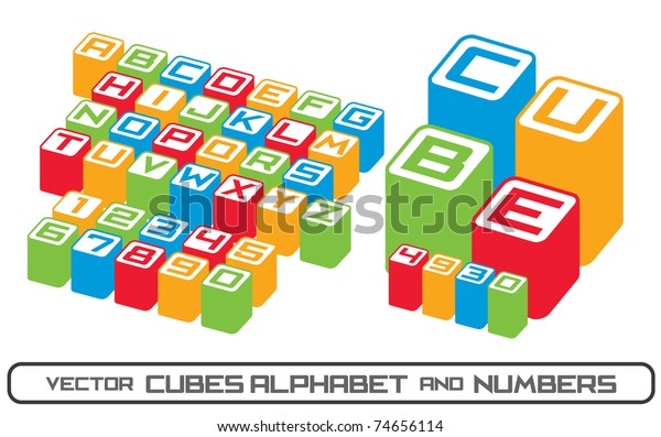 Cubos letras del alfabeto y números