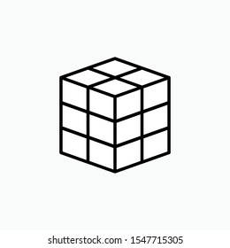 Vektor Stok Cubic Icon Shape Configuration Illustration Simple (Tanpa ...