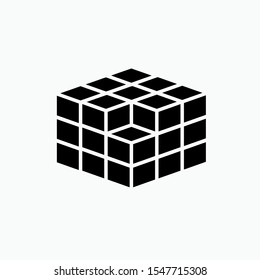 Cubic Icon Shape Configuration Illustration Simple Stock Vector ...