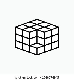 Cubic Icon Shape Configuration Illustration Simple Stock Vector ...