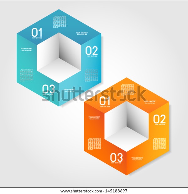 Cubic Illusion Infographic Stock Vector (Royalty Free) 145188697 ...