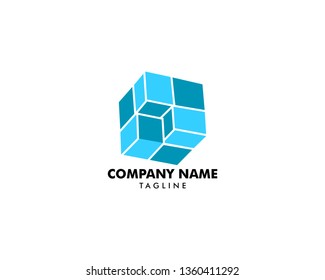 Cubic Logo Design Template Vector Illustration Stock Vector (Royalty ...