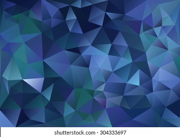 Cubism Background Dark Blue Green Stock Vector (Royalty Free) 304333697 ...