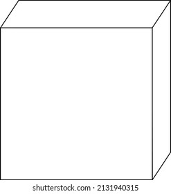 Cuboid Shape Doodle Outline Colouring Illustration Stock Vector ...