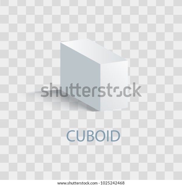 Cuboid White Geometric Figure That Casts Stock Vector (Royalty Free ...