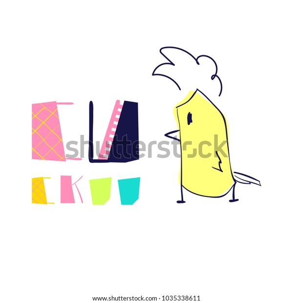Cuckoo Slogan Funny Character Bird Vector Stock Vector (Royalty Free ...