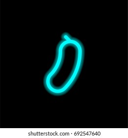 Cucumber Blue Glowing Neon Ui Ux Stock Vector (Royalty Free) 692547640 ...