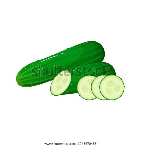 Cucumber Cartoon Vector Icon Isolated On Stock Vector (Royalty Free ...