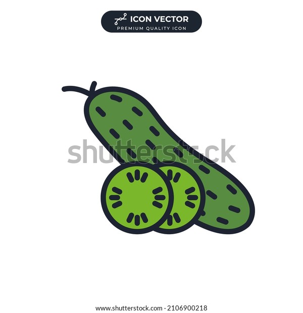 Cucumber Icon Symbol Template Graphic Web Stock Vector (Royalty Free ...
