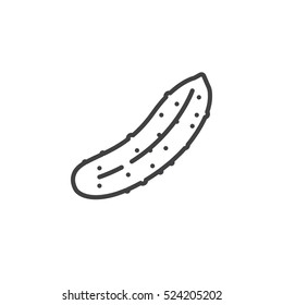 Cucumber Line Icon Outline Vector Sign Stock Vector (Royalty Free ...