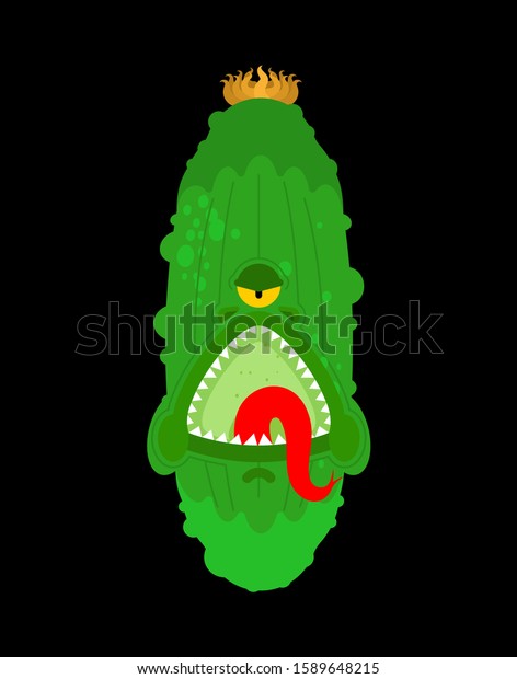 Cucumber Monster Gmo Mutant Angry Vegetable: เวกเตอร์สต็อก (ปลอดค่า ...