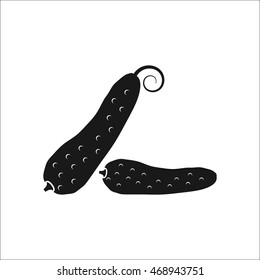 Cucumber Symbol Sign Simple Icon On Stock Vector (Royalty Free ...