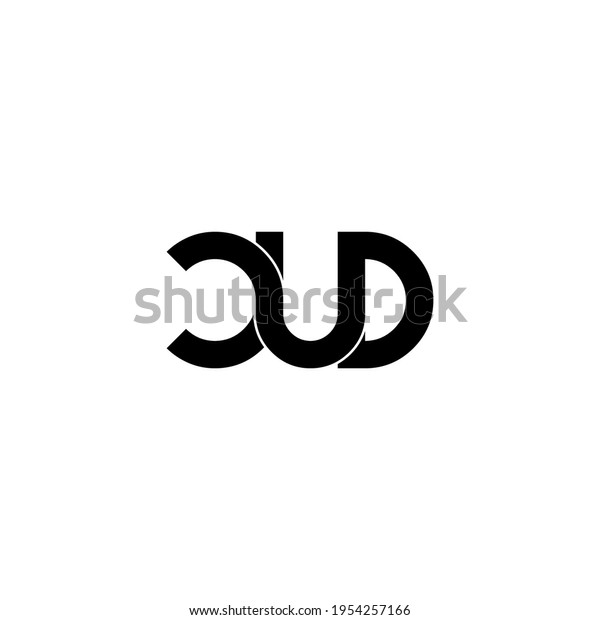 Cud Letter Original Monogram Logo Design Stock Vector (Royalty Free ...
