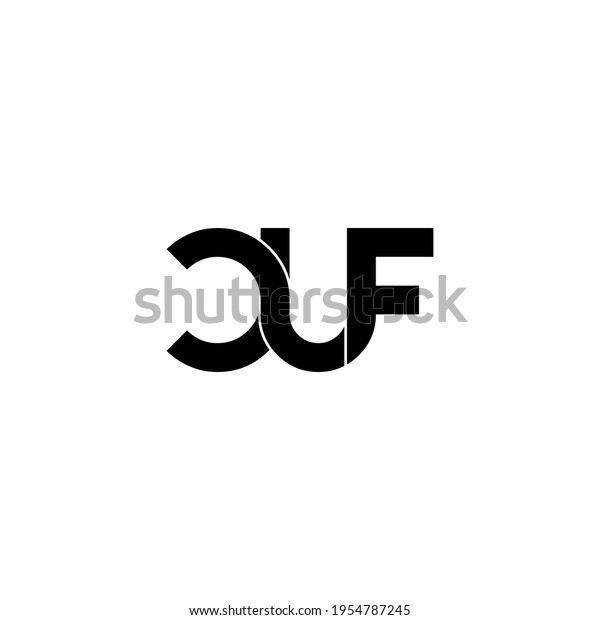 Cuf Letter Original Monogram Logo Design Stock Vector (Royalty Free ...