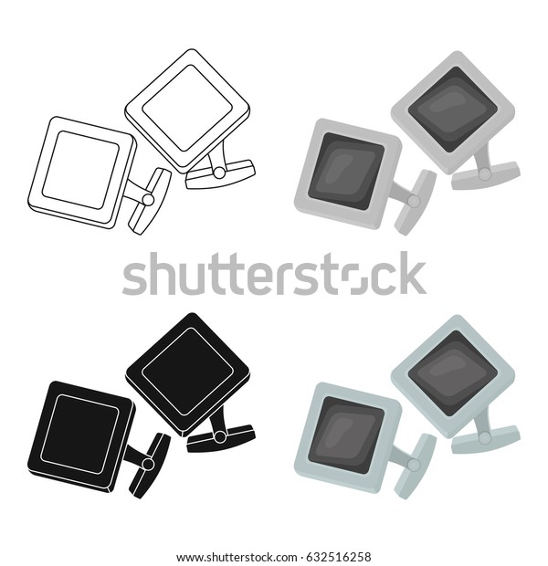 Cufflinks Icon Cartoon Style Isolated On Stock Vector (Royalty Free ...
