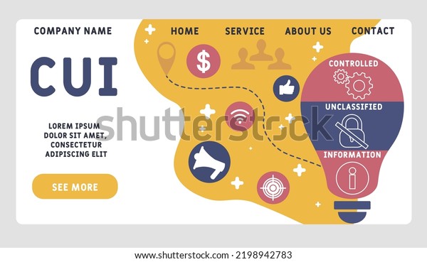 Cui Controlled Unclassified Information Acronym Business Stock Vector ...