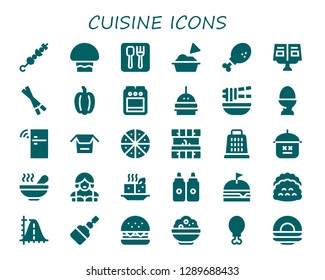 Cuisine Icon Set 30 Filled Cuisine Stock Vector (Royalty Free ...