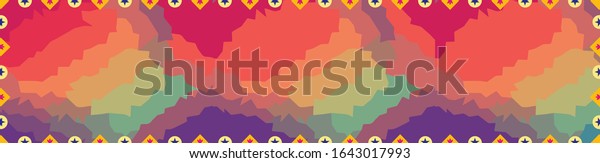 Cultural Ethnic Tribal Horizontal Banner Background Stock Vector ...