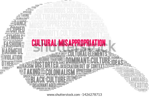 Cultural Misappropriation Word Cloud On White Stock Vector (Royalty ...