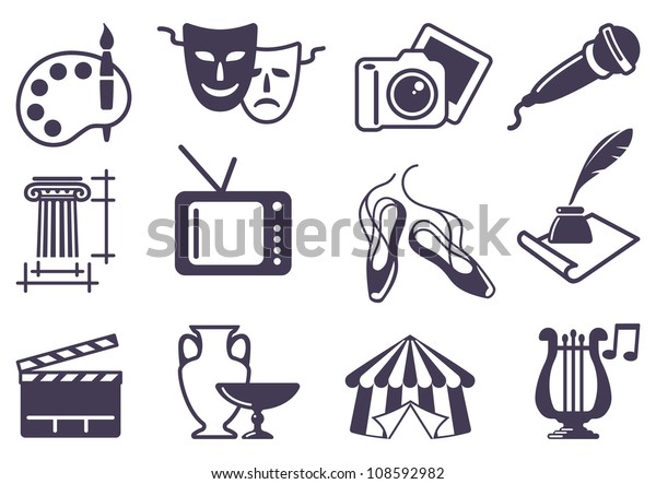 Culture Art Vector Icons Stock Vector (Royalty Free) 108592982