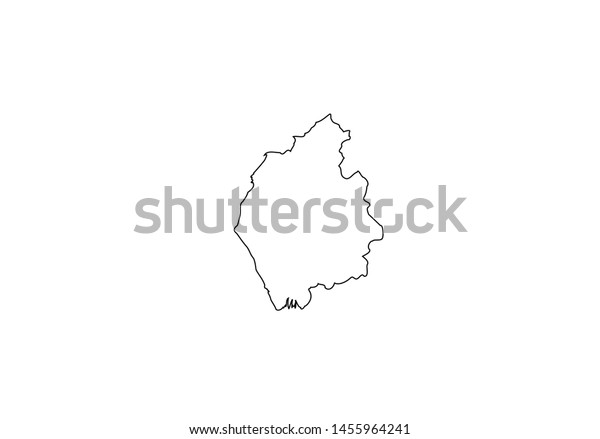 Cumbria County Outline Map England Region: เวกเตอร์สต็อก (ปลอดค่า ...