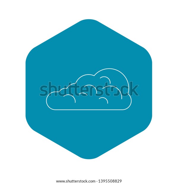 Cumulus Cloud Icon Outline Illustration Cumulus Stock Vector (Royalty ...