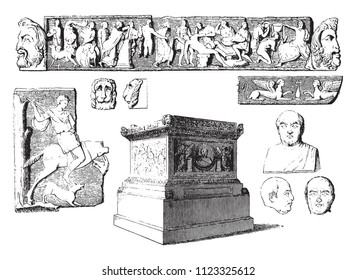 Cuneiform Script Persian Politan Vintage Engraved Stock Vector (Royalty ...