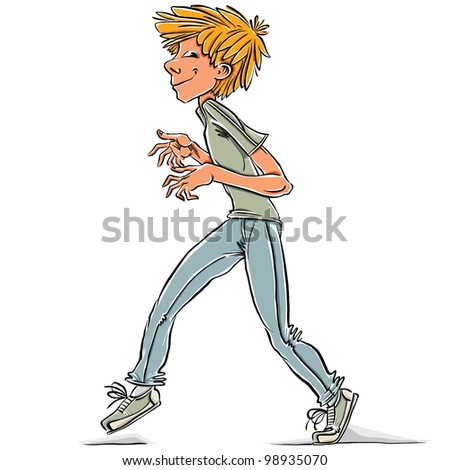 Cunning Teen Boy Vector Cartoon Stock Vector (Royalty Free) 98935070 ...