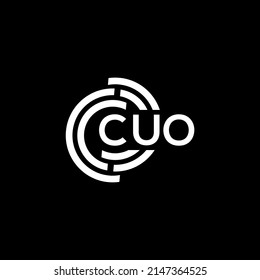Cuo Letter Logo Design On Black Stock Vector (Royalty Free) 2147364525 ...