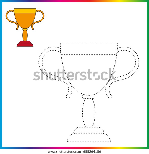 Cup Connect Dots Coloring Page Worksheet Stock Vector (Royalty Free ...