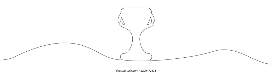 Cup Icon Line Continuous Drawing Vector Stock Vector (Royalty Free ...