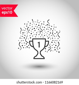 Cup Vector Icon First Place Cup Stock Vector (Royalty Free) 1166082169 ...