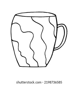 Cup Waves Hand Drawn Doodle Style Stock Vector (Royalty Free ...