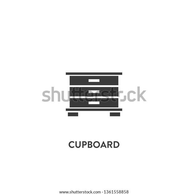 Cupboard Icon Vector Cupboard Sign On Stock Vector (Royalty Free ...
