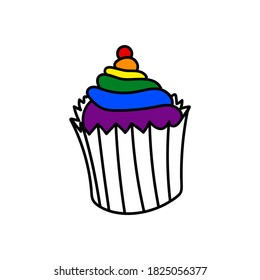 Cupcake Form Lgbt Flag Vector Stock Vector (Royalty Free) 1825056377 ...