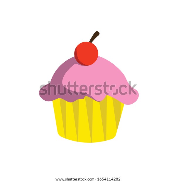 Cupcake Simple Illustration Vector Clip Art Stock Vector (Royalty Free ...