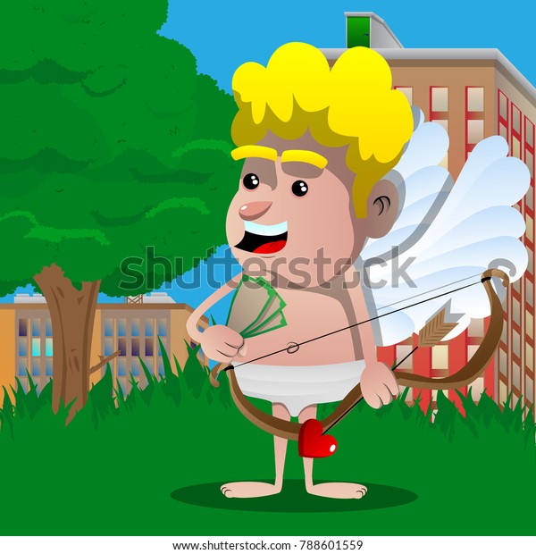 Cupid Cash Bow Arrow Hand Vector Stock Vector (Royalty Free) 788601559 ...