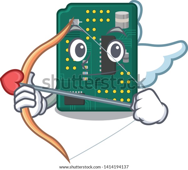 Cupid Circuit Board Pcb Isolated Mascot Stock Vector (Royalty Free ...