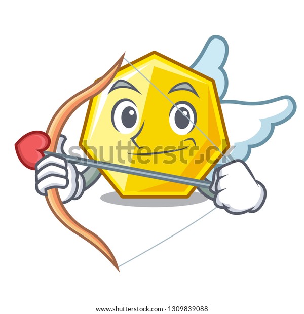 Cupid Heptagon Cartoon Shape Stock Vector (Royalty Free) 1309839088 ...