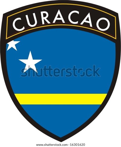 Curacao Vector Crest Flag Stock Vector (Royalty Free) 16301620 ...