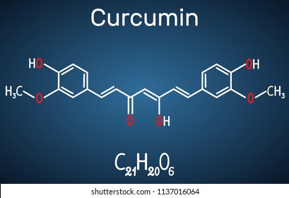 Curcumin Molecule Structural Chemical Formula On Stock Vector (Royalty ...