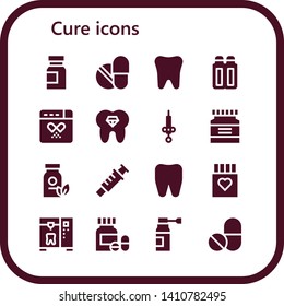 Cure Icon Set 16 Filled Cure Stock Vector (Royalty Free) 1410782495 ...