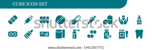 Cure Icon Set 18 Filled Cure Stock Vector (Royalty Free) 1461307751 ...