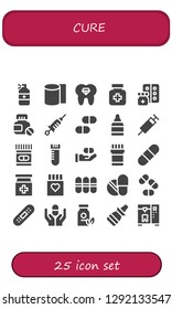 Cure Icon Set 25 Filled Cure Stock Vector (Royalty Free) 1292133547 ...