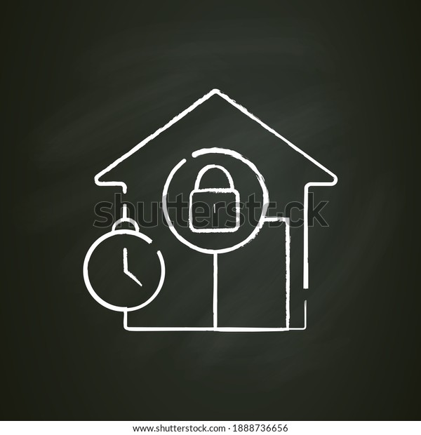 Curfew Chalk Icon New Normal Concept Stock Vector (Royalty Free) 1888736656