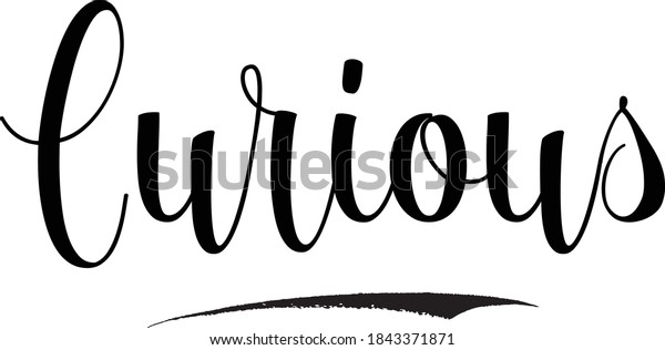 Curious Calligraphy Black Color Text On Stock Vector (Royalty Free ...