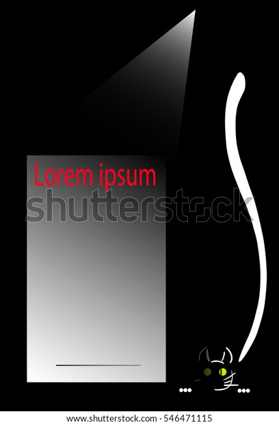 Curious Cat Watching Symbol Icon Logo Stock Vector (Royalty Free) 546471115