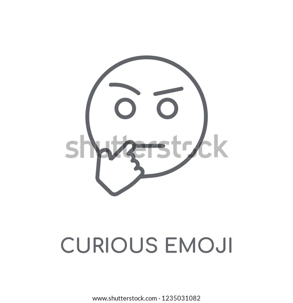 Curious Emoji Linear Icon Modern Outline 스톡 벡터(로열티 프리) 1235031082