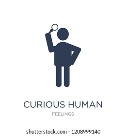 Curious Human Icon Trendy Flat Vector Stock Vector (Royalty Free ...