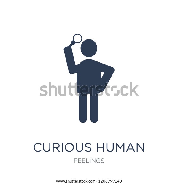 Curious Human Icon Trendy Flat Vector Stock Vector (Royalty Free ...